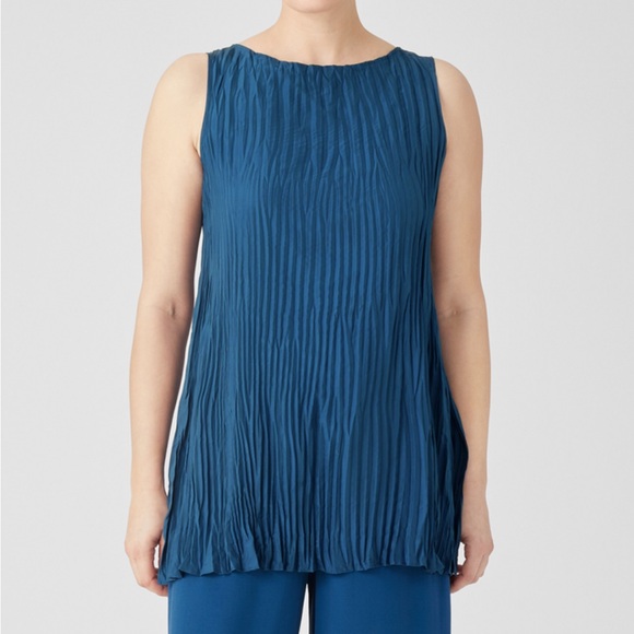 Eileen Fisher | Tops | Eileen Fisher Atlantis Barry Neck Long Tank ...